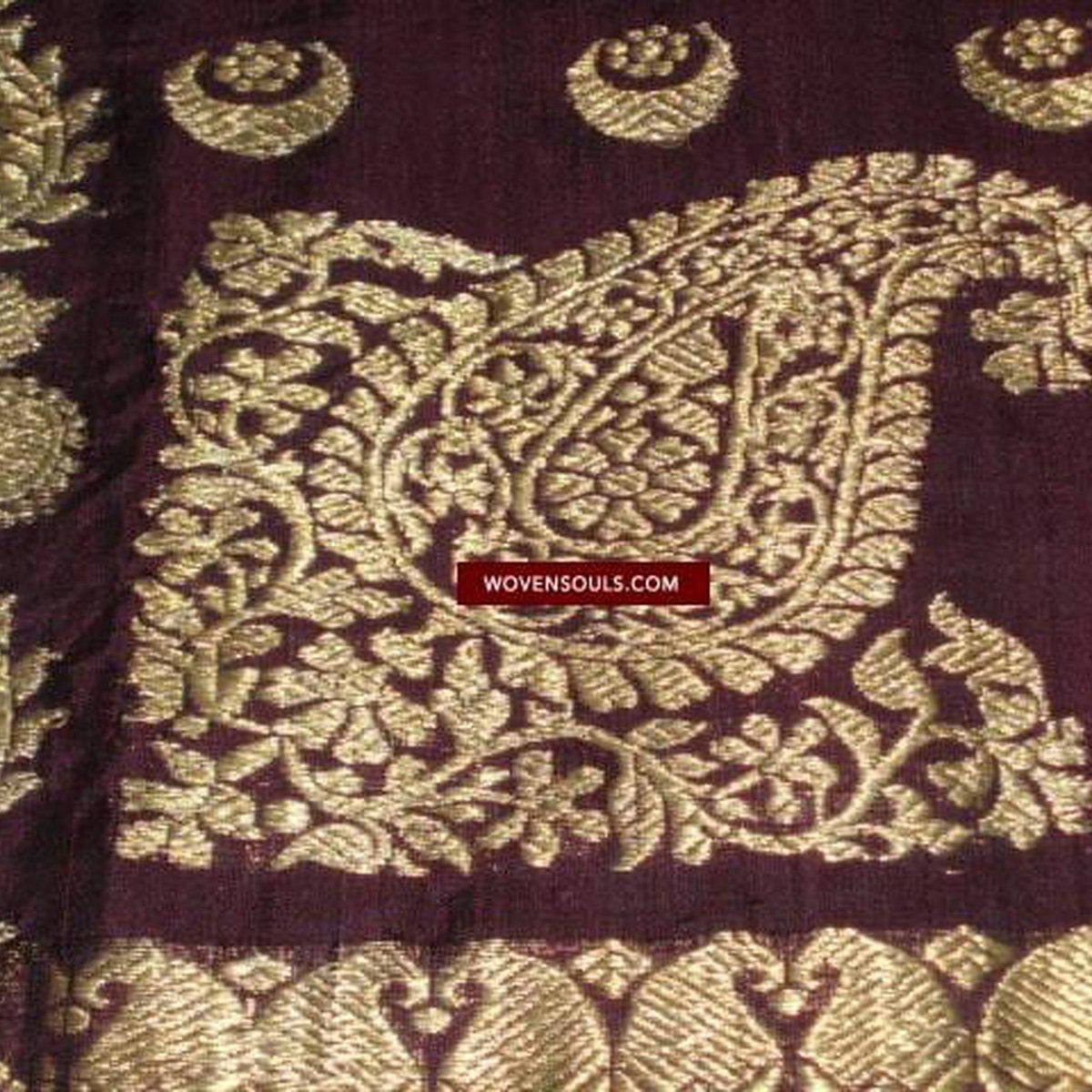 130 SOLD Old Banarasi Sari with Precious metal content – WOVENSOULS ...