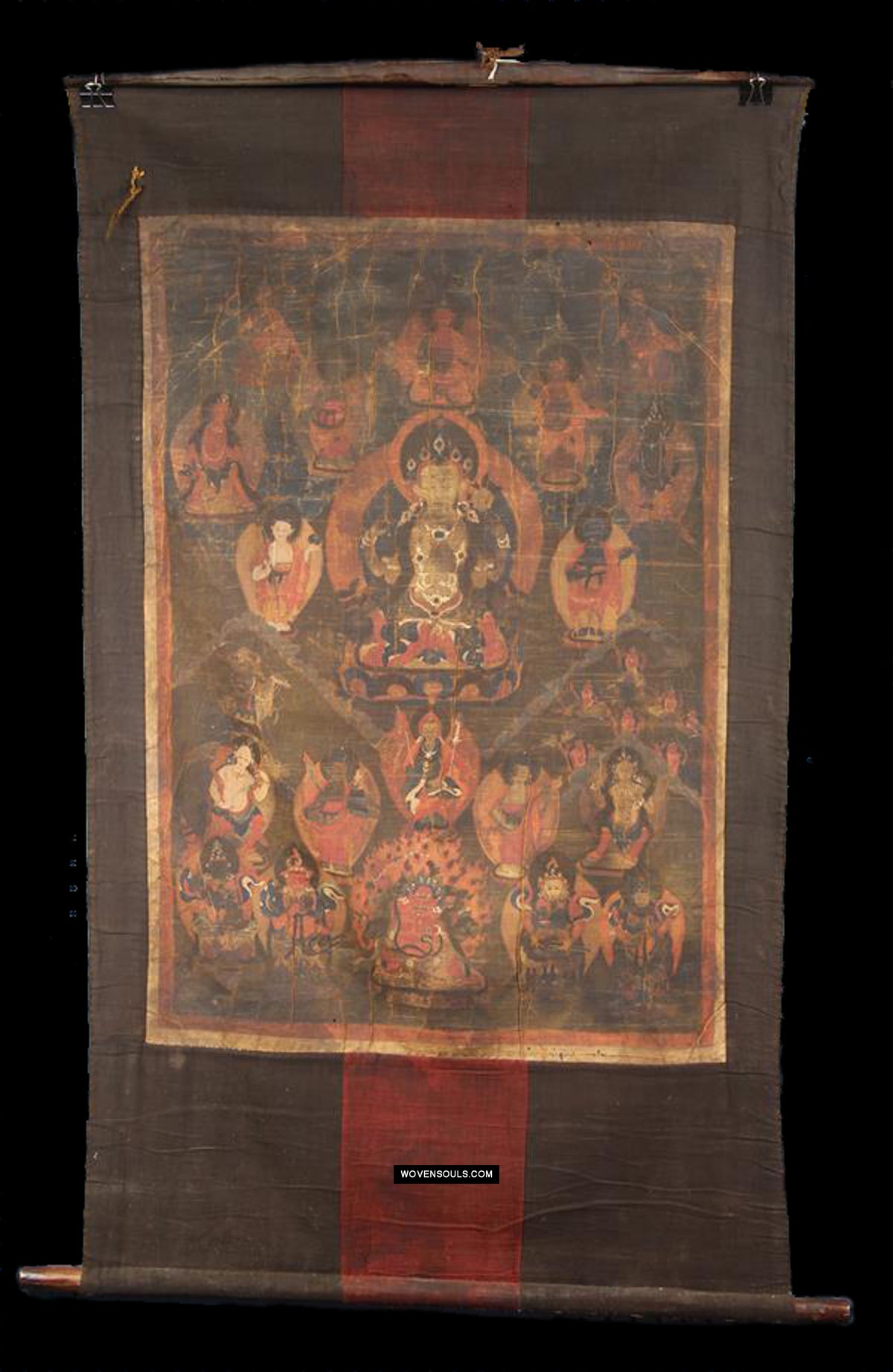 1314 - Antique Tibetan Thangka - Avalokiteshvara - Antique Art ...