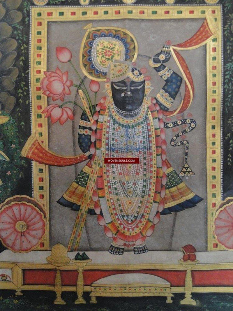 140 SOLD - Nathdwara Srinathji Pichvai Pichwai Painting - WOVENSOULS ...