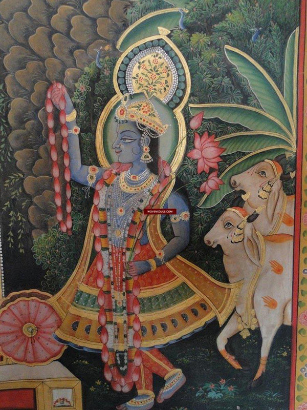140 SOLD - Nathdwara Srinathji Pichvai Pichwai Painting - WOVENSOULS ...