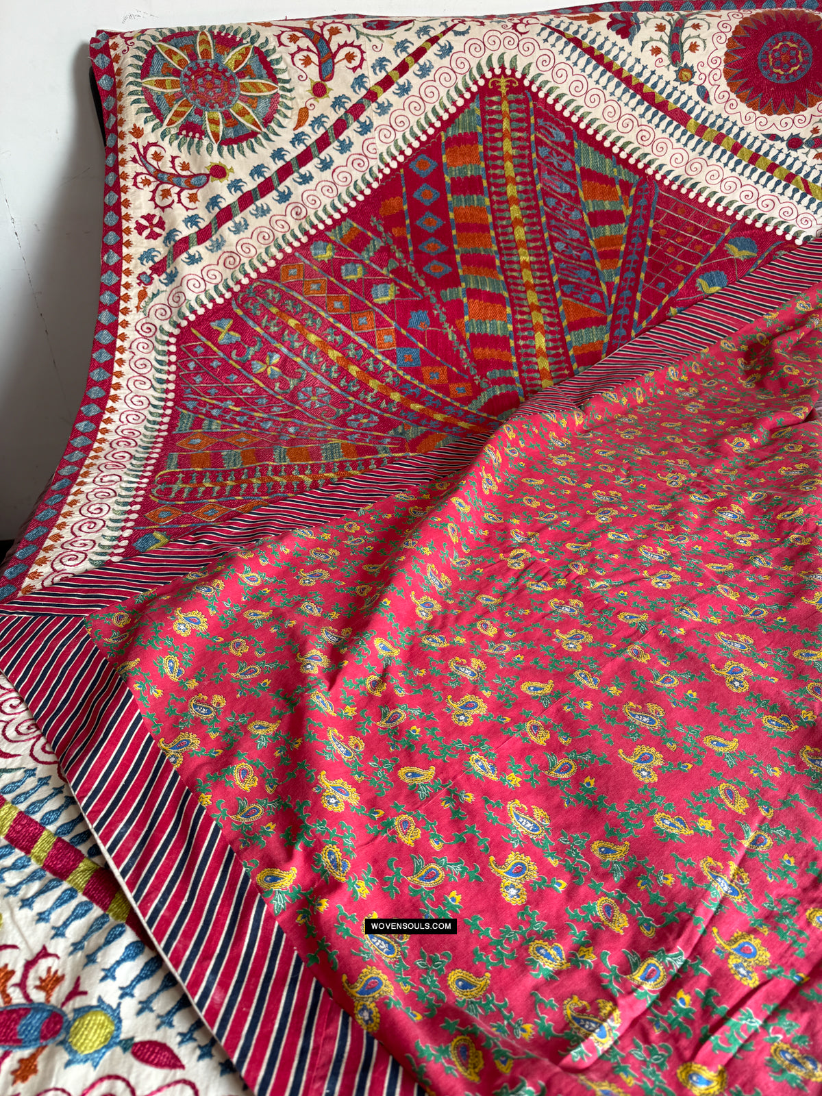 1492 Old Large-Medallion Suzani - Antique Art – WOVENSOULS Antique ...