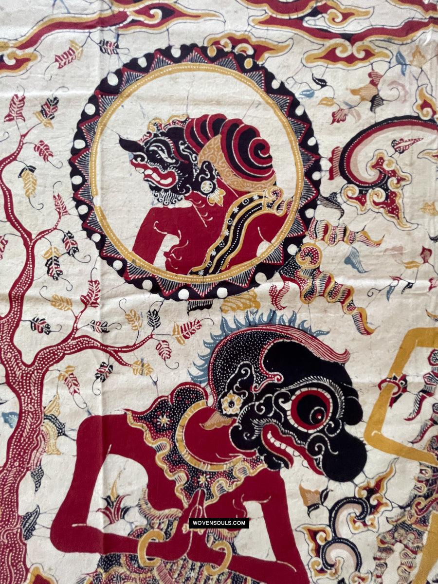 1764 Indonesian Art Wayang Batik Tulis - WOVENSOULS Antique Textiles ...