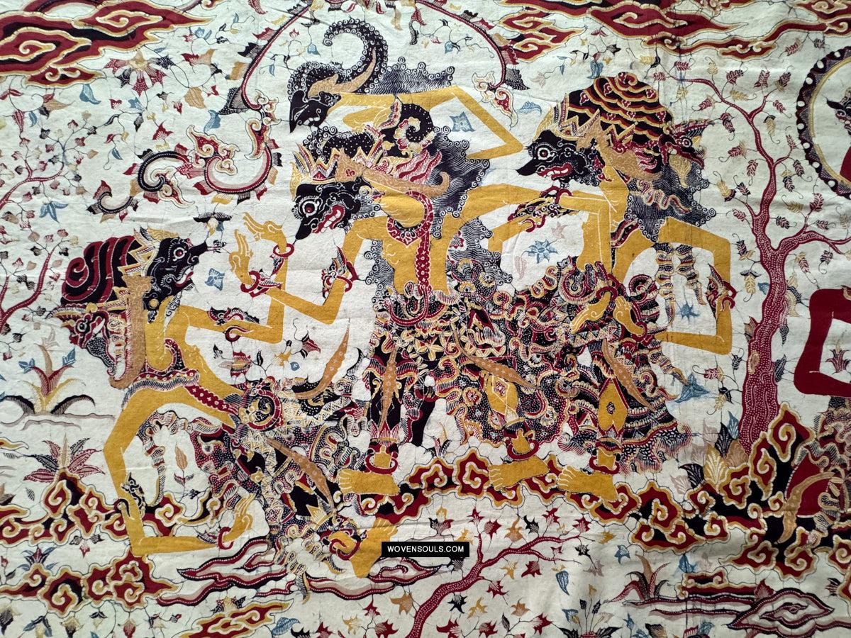1764 Indonesian Art Wayang Batik Tulis - WOVENSOULS Antique Textiles ...