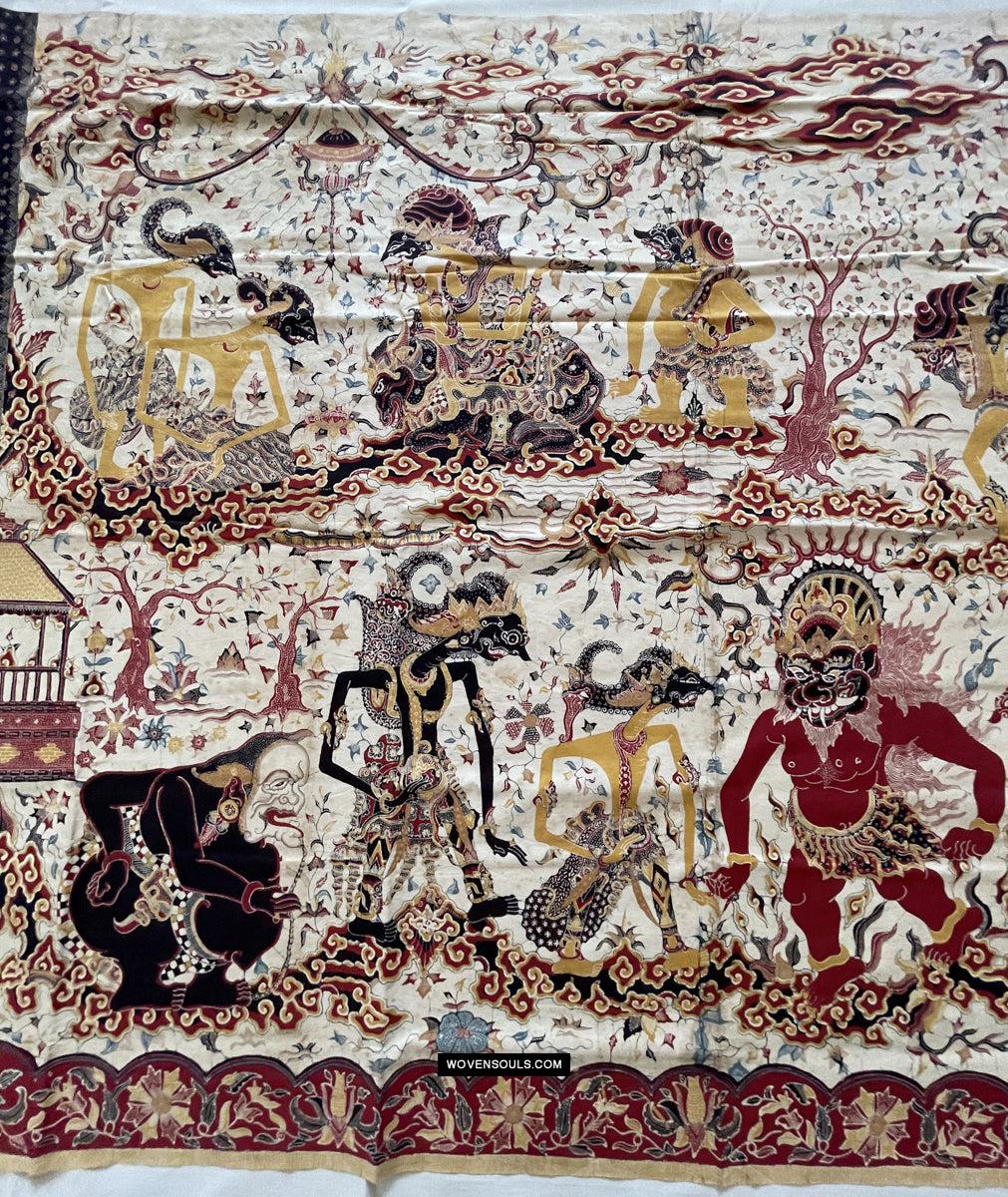 1764 Indonesian Art Wayang Batik Tulis - WOVENSOULS Antique Textiles ...