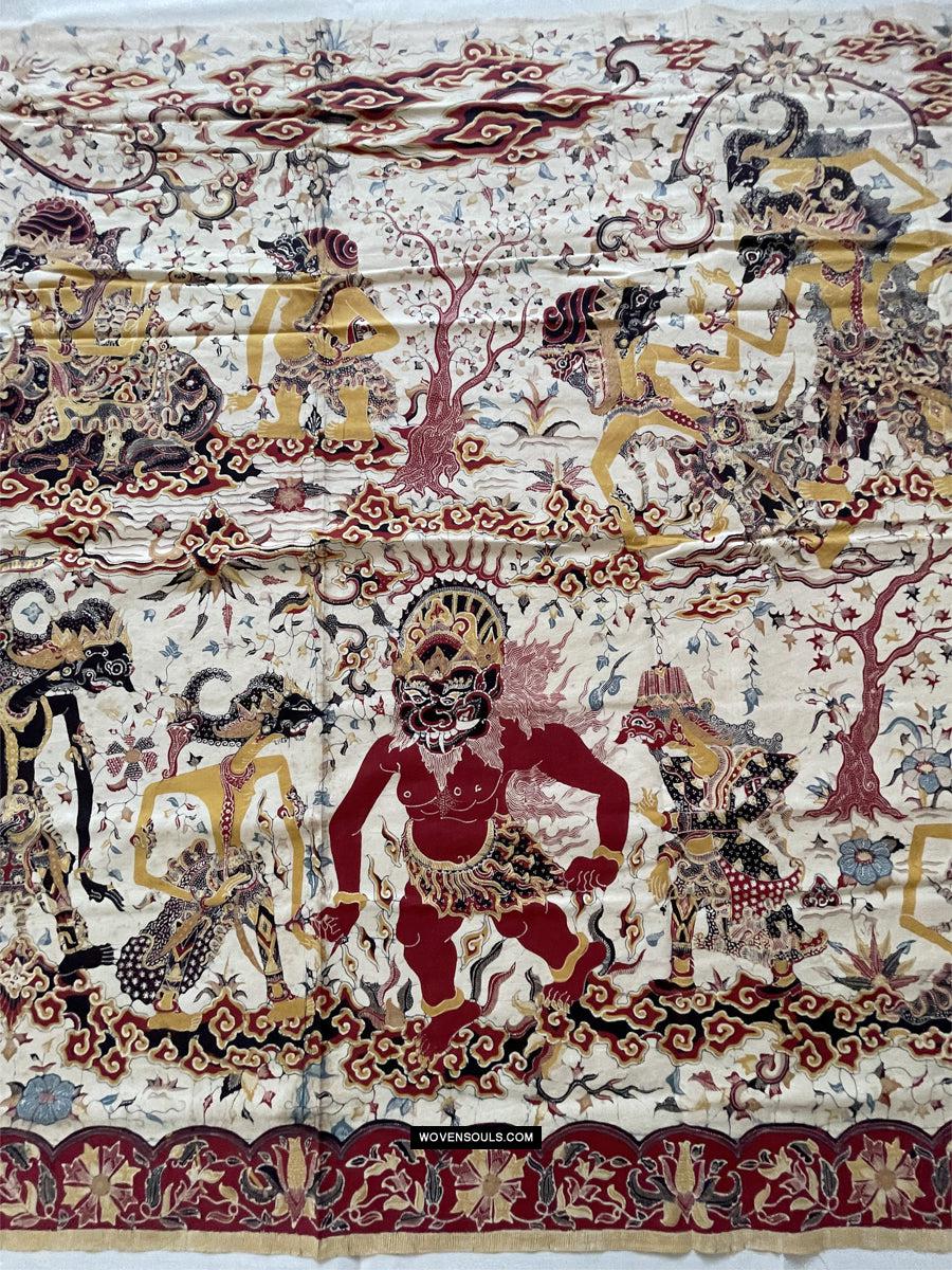 1764 Indonesian Art Wayang Batik Tulis - WOVENSOULS Antique Textiles ...