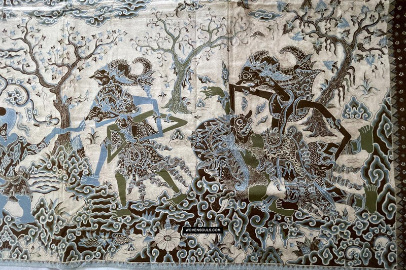 1767 Indonesian Art Wayang Batik Tulis - WOVENSOULS Antique Textiles ...