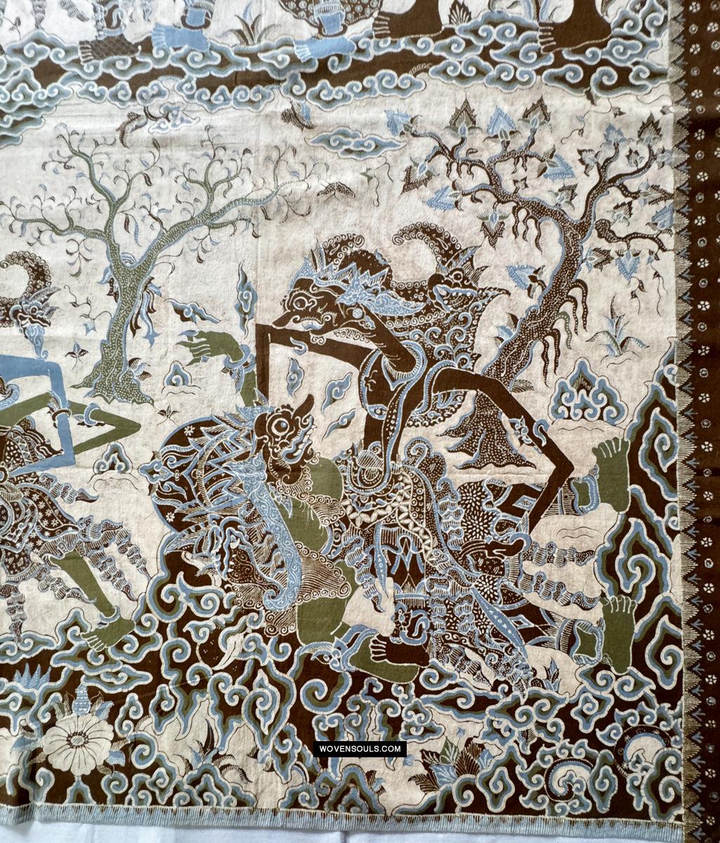 1767 Indonesian Art Wayang Batik Tulis - WOVENSOULS Antique Textiles ...