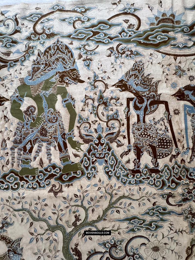 1767 Indonesian Art Wayang Batik Tulis - WOVENSOULS Antique Textiles ...