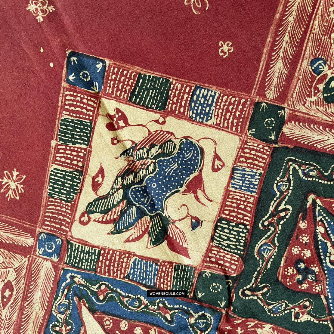 1774 Antique Batik Bangbiron Textile Shawl – WOVENSOULS Antique ...