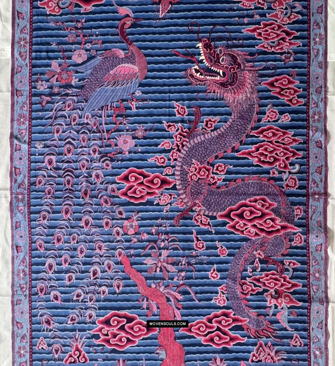 1808 Indonesian Art Wayang Batik Tulis - Dragon & Phoenix - WOVENSOULS ...