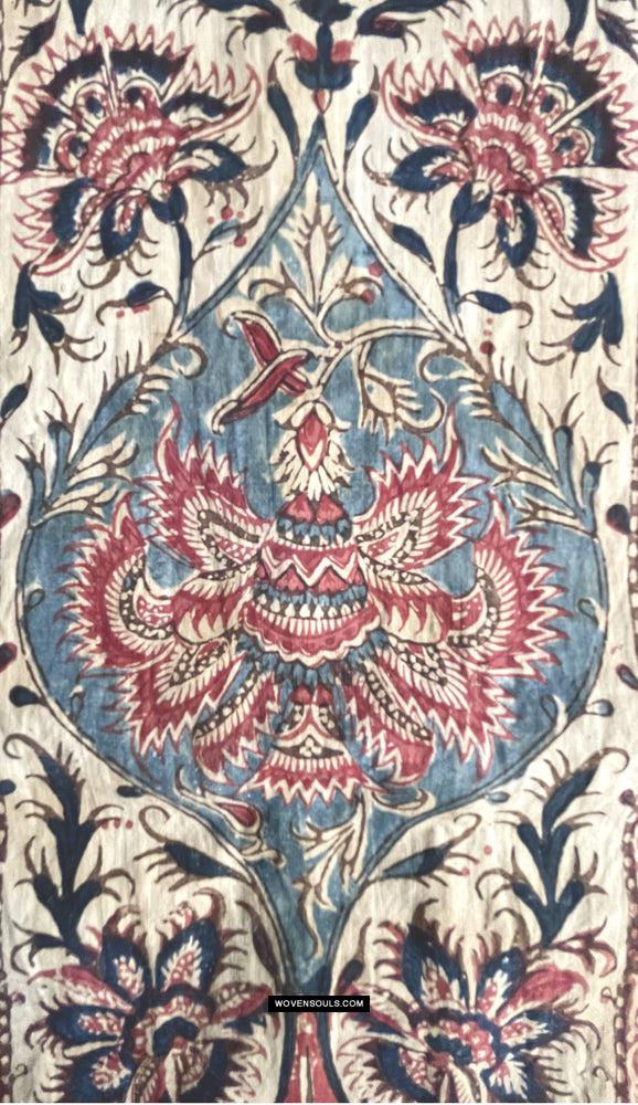 1812 Antique Palampore Kalamkari - Signed - WOVENSOULS Antique Textiles ...