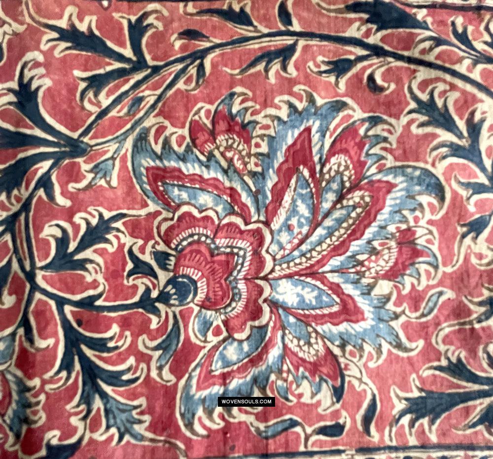 1812 Antique Palampore Kalamkari - Signed - WOVENSOULS Antique Textiles ...