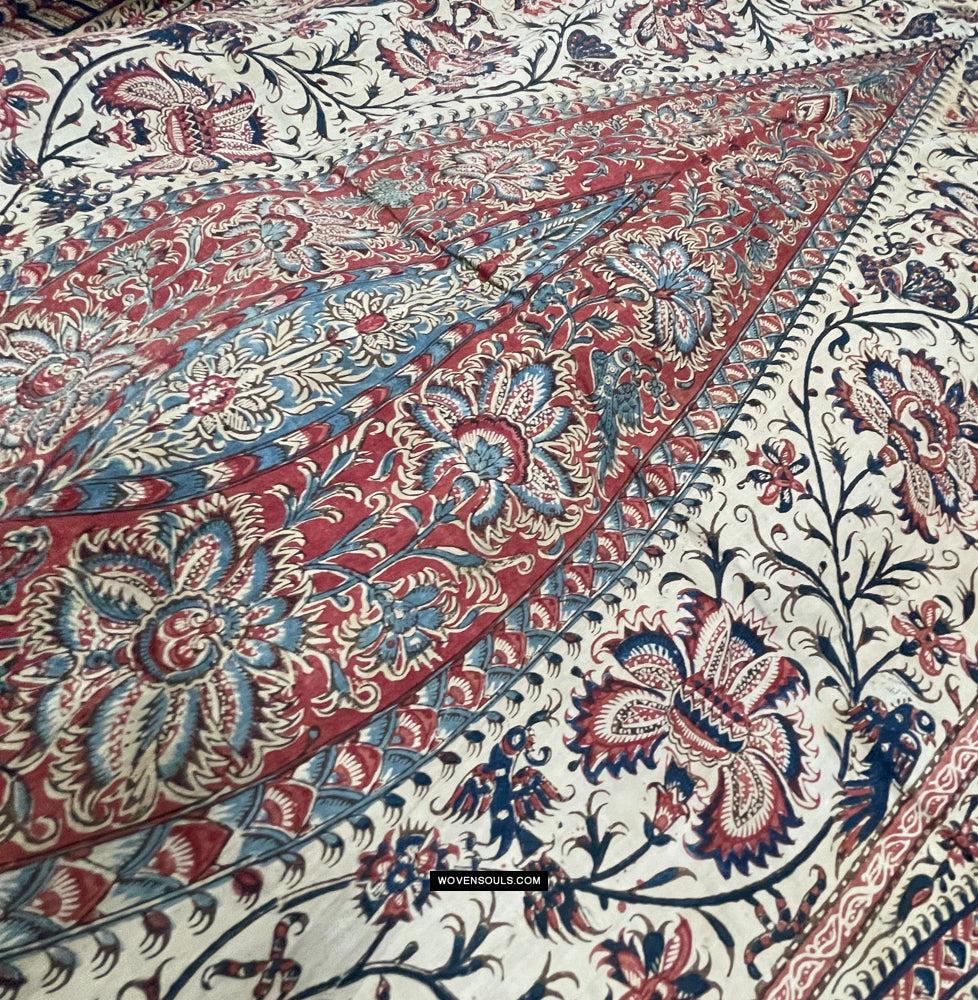 1812 Antique Palampore Kalamkari - Signed - WOVENSOULS Antique Textiles ...