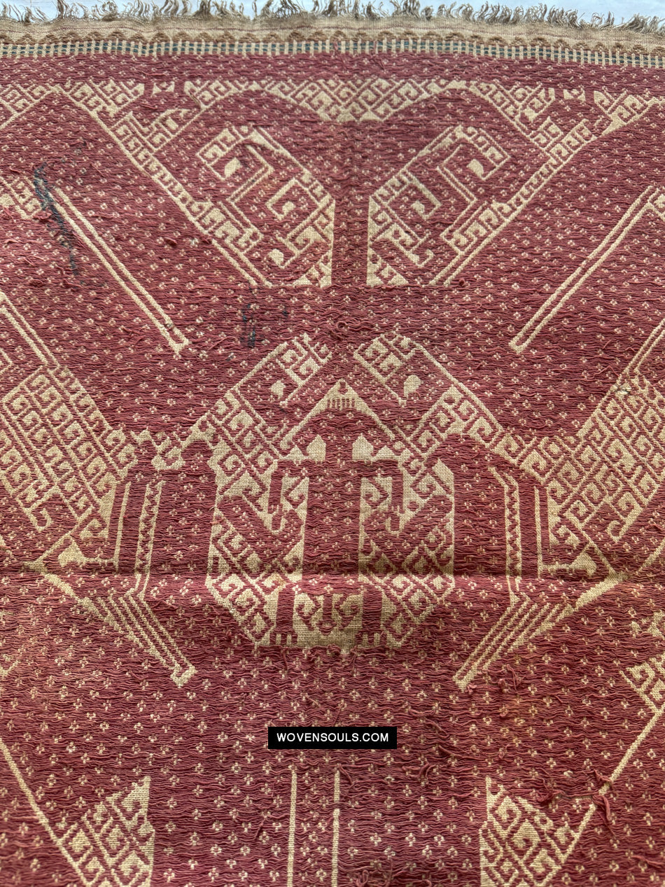 1827 Antique Sumatra Tampan Ship Cloth - WOVENSOULS Antique Textiles ...