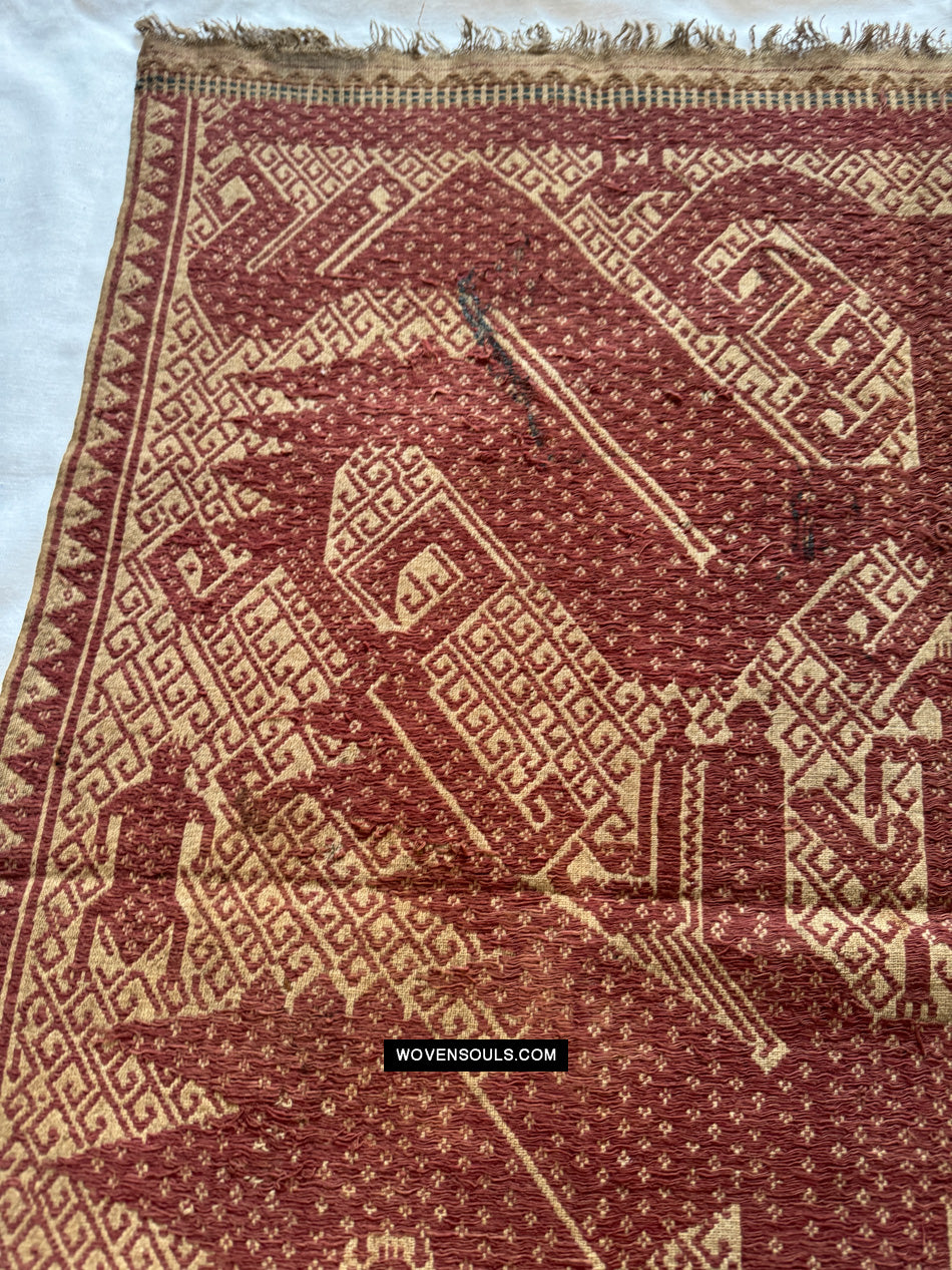 1827 Antique Sumatra Tampan Ship Cloth - WOVENSOULS Antique Textiles ...
