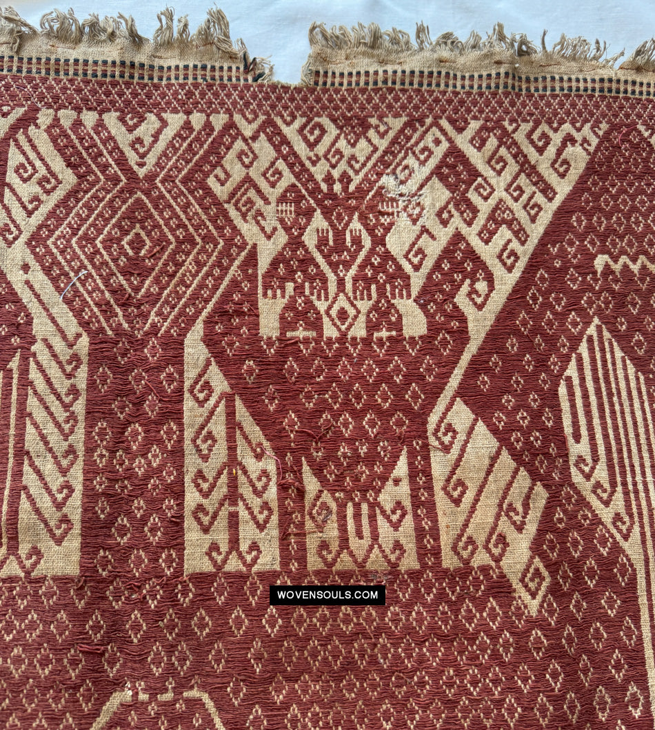 1828 Antique Sumatra Tampan Ship Cloth - WOVENSOULS Antique Textiles ...