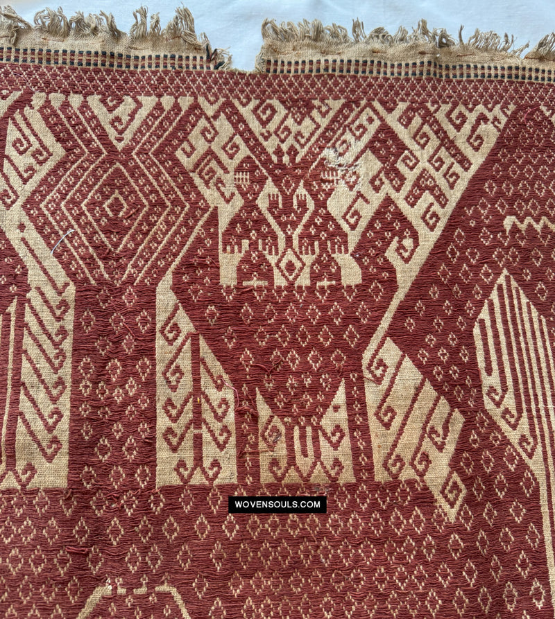 1828 Antique Sumatra Tampan Ship Cloth - WOVENSOULS Antique Textiles ...