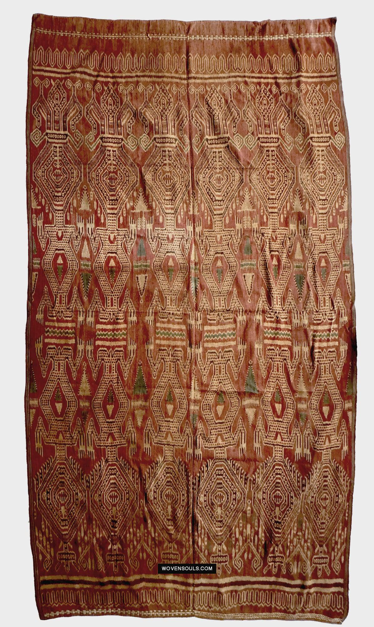 1829 Antique Iban Ceremonial Ikat - Buah Nising Pattern - WOVENSOULS ...