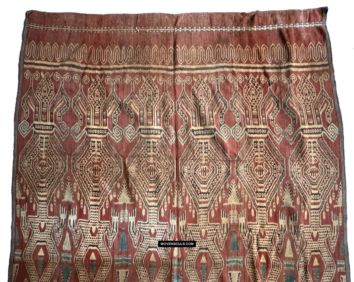 1829 Antique Iban Ceremonial Ikat - Buah Nising Pattern - WOVENSOULS ...