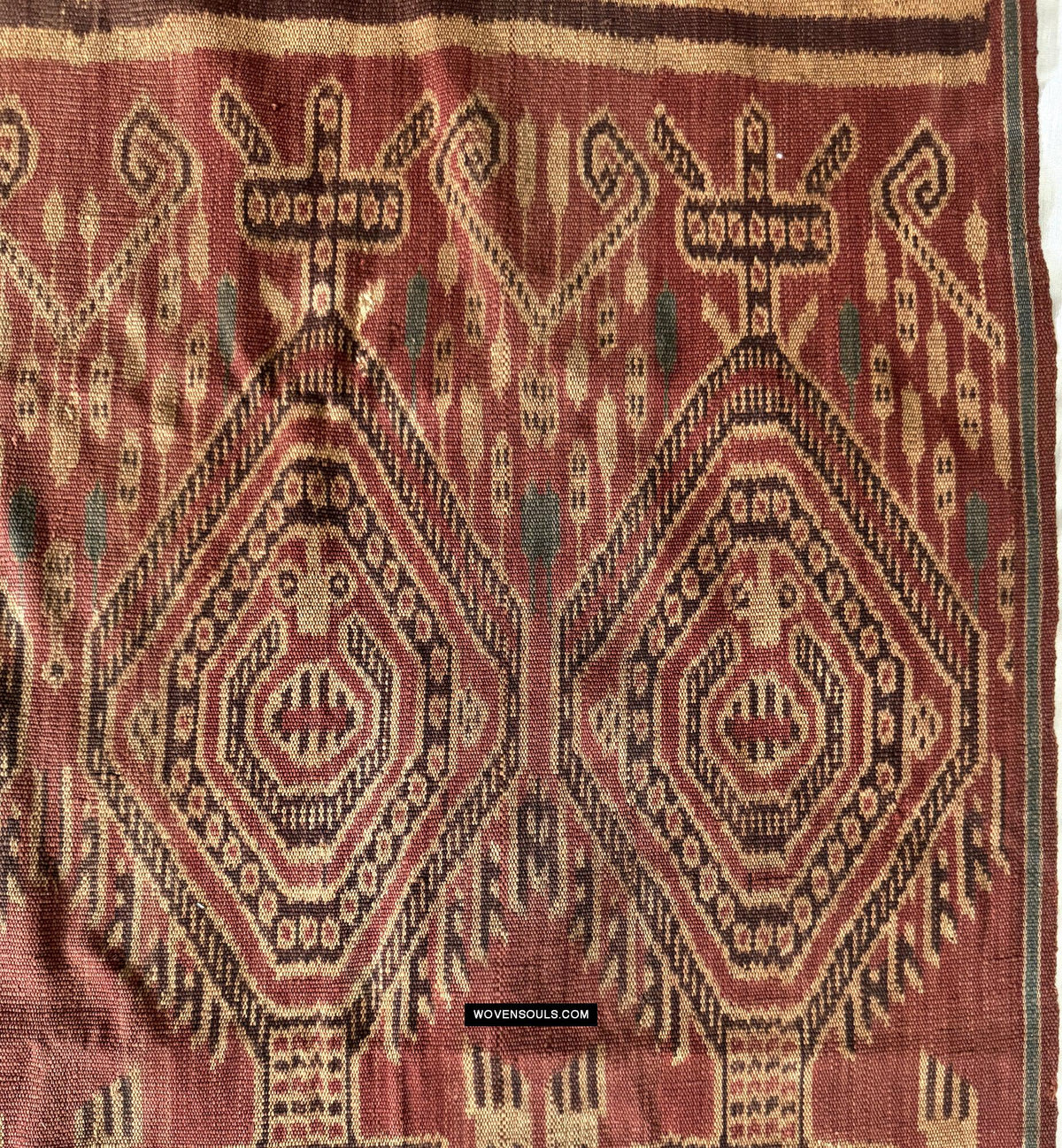 1829 Antique Iban Ceremonial Ikat - Buah Nising Pattern - WOVENSOULS ...