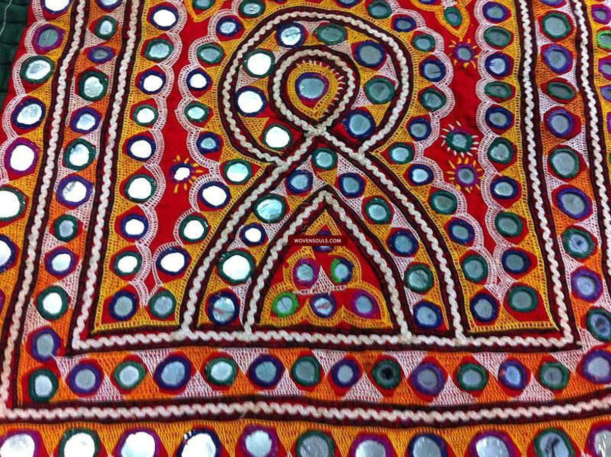 183 Bag with Ahir Mirrorwork and Embroidery - Antique Art - WOVENSOULS ...