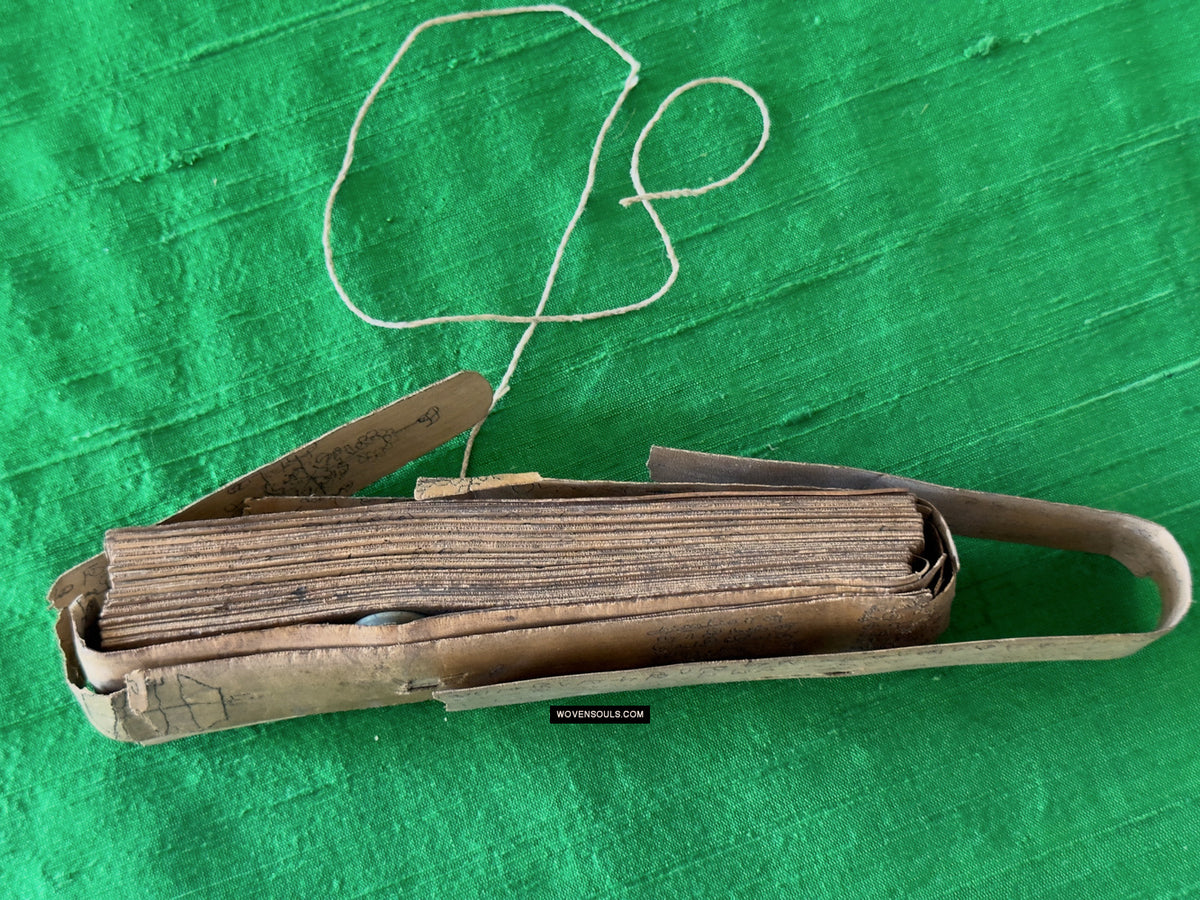 1868 Old Tamil Palm Leaf Manuscript with Side covers / Ceylon ...