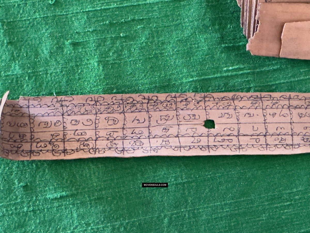 1868 Old Tamil Palm Leaf Manuscript with Side covers / Ceylon ...