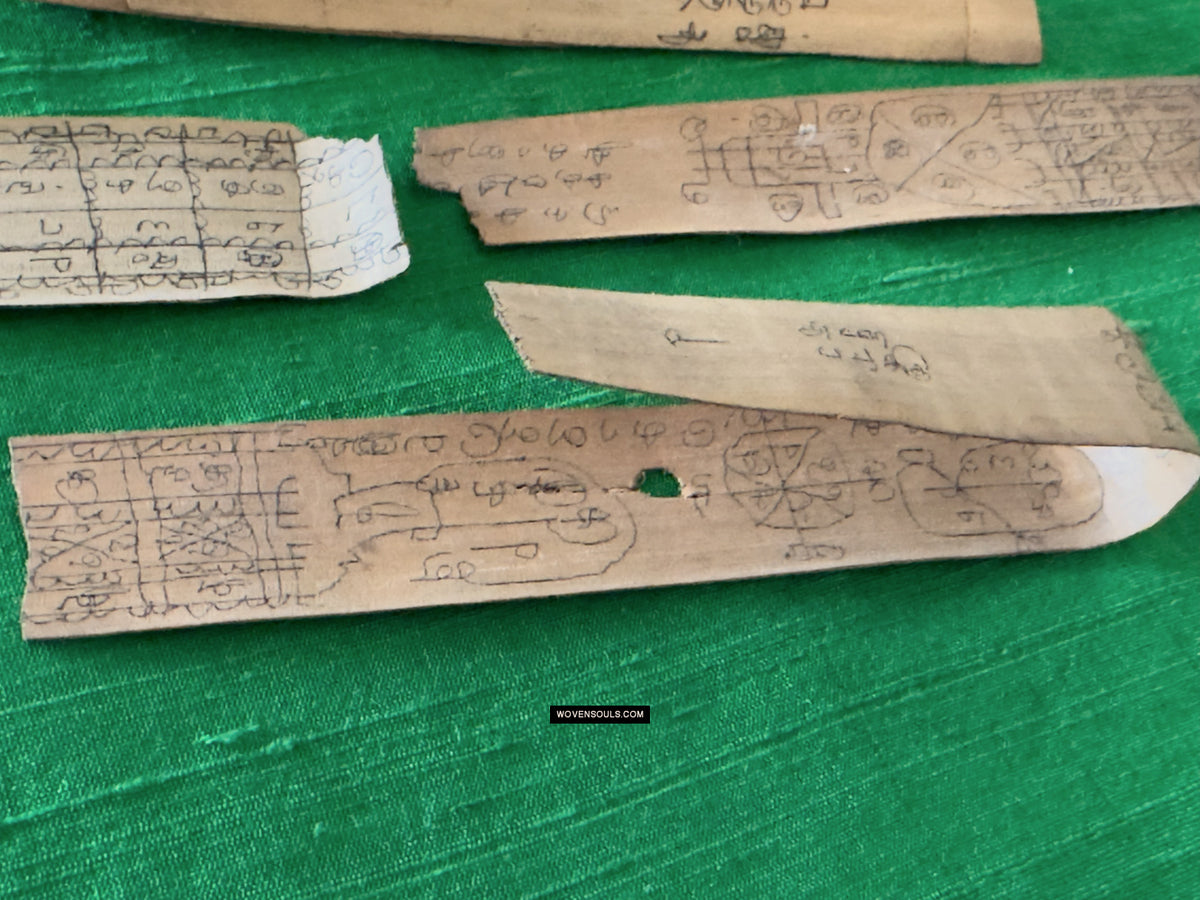 1868 Old Tamil Palm Leaf Manuscript with Side covers / Ceylon ...