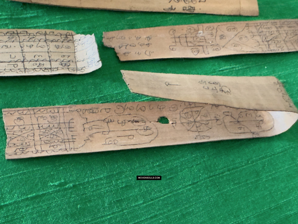 1868 Old Tamil Palm Leaf Manuscript with Side covers / Ceylon ...