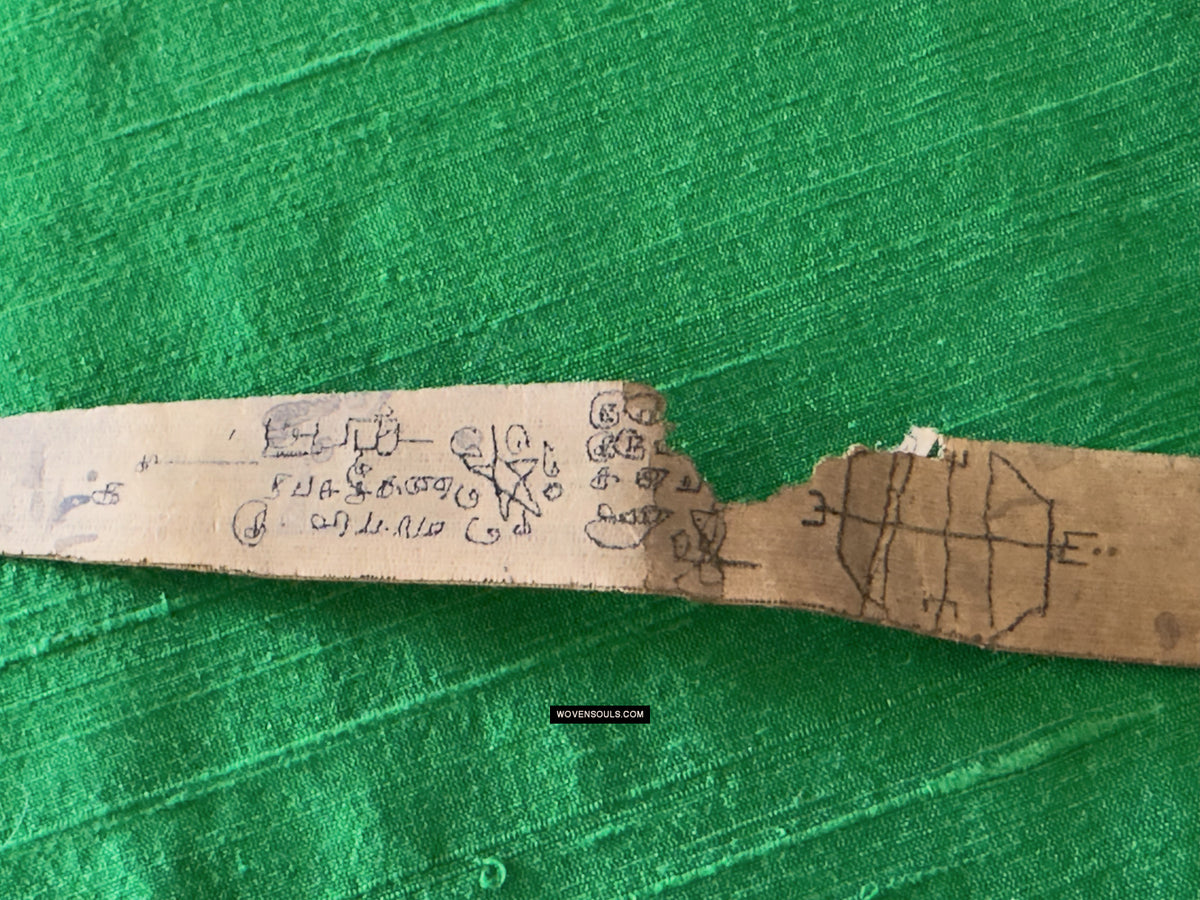 1868 Old Tamil Palm Leaf Manuscript with Side covers / Ceylon ...