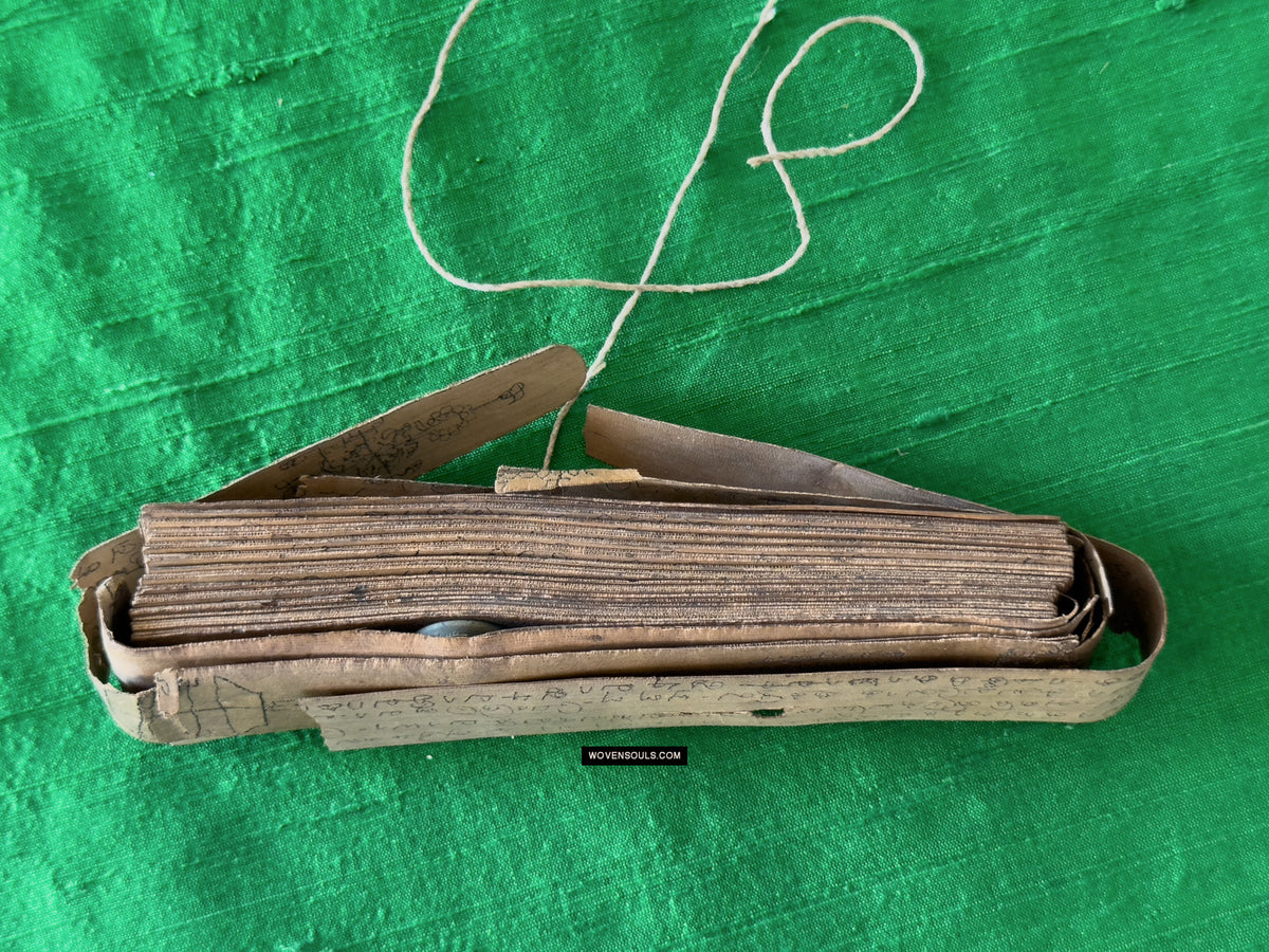 1868 Old Tamil Palm Leaf Manuscript with Side covers / Ceylon ...