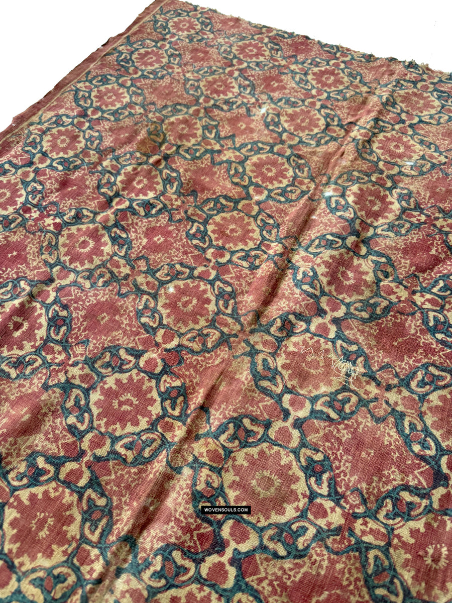 1932 Antique Indian Trade Textile Toraja Fragment TEAL – WOVENSOULS ...