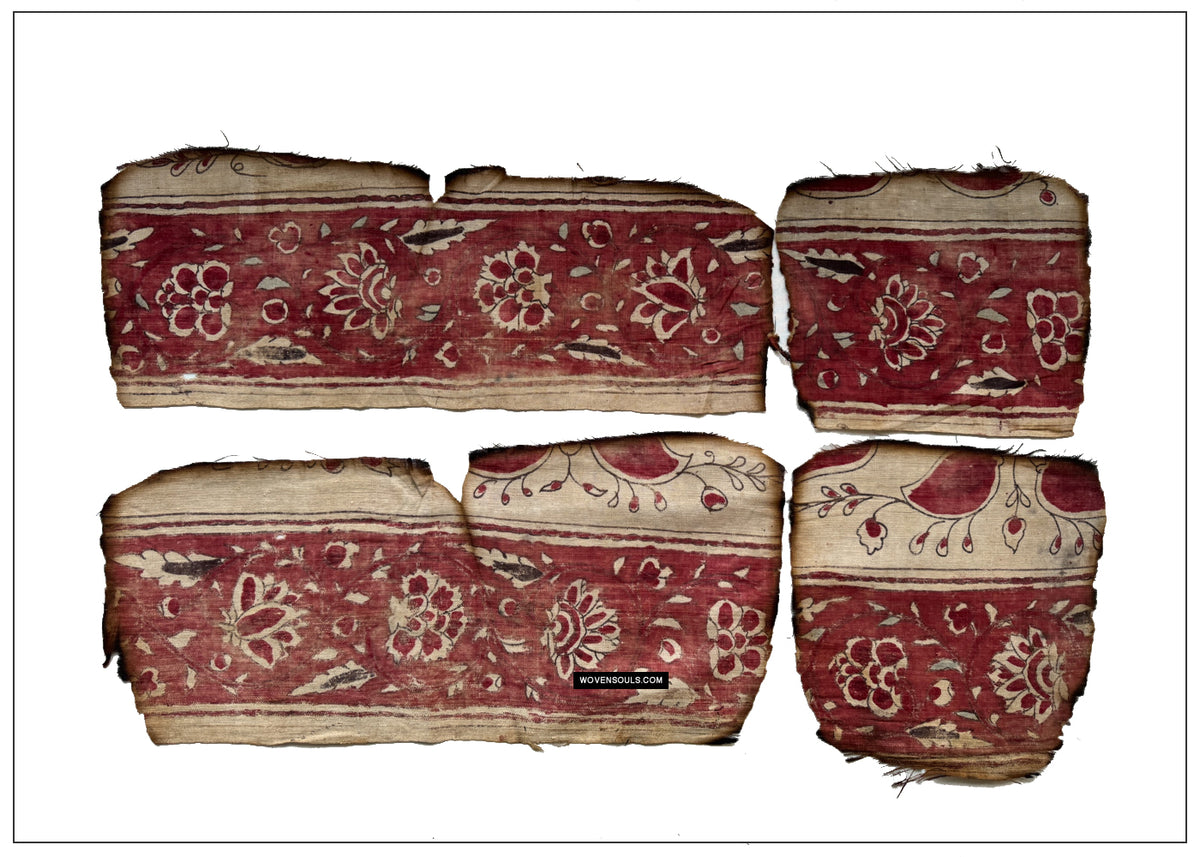1944 Group of Antique Indian Trade Textile Toraja Fragments ...