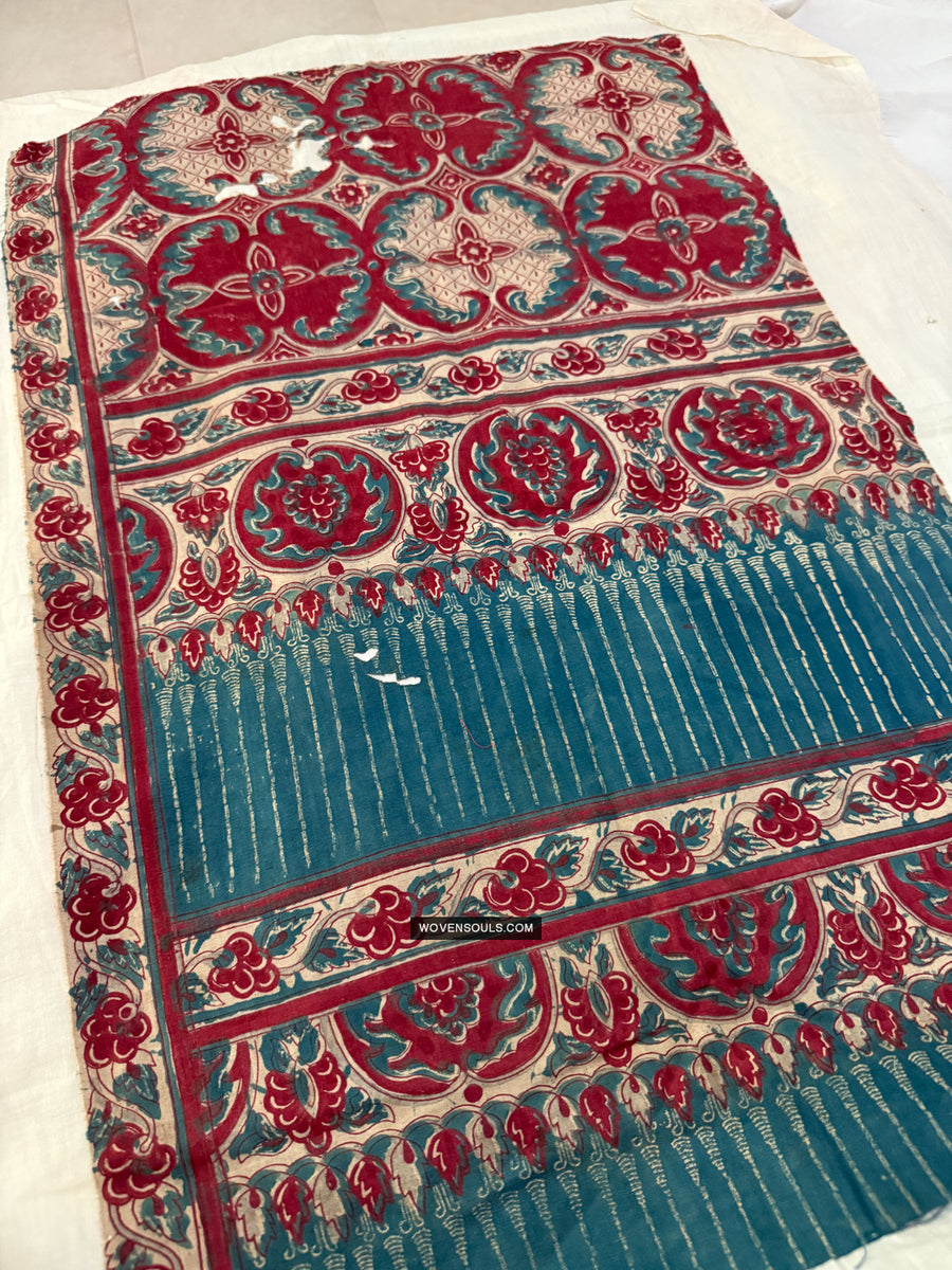 2017 Antique Indian Trade Textile Hipwrapper Fragment Ceylon market ...