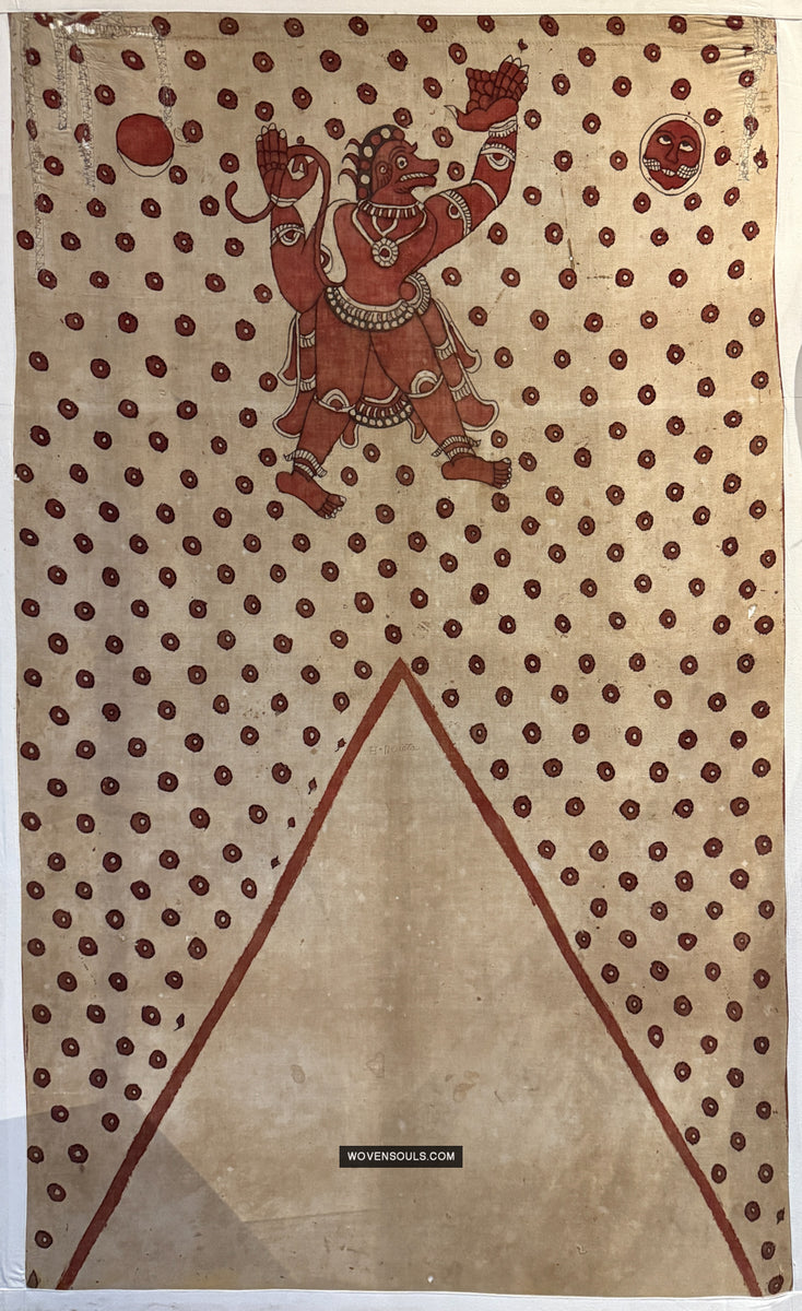2020 SOLD Antique Sri Lanka Flag Kalamkari Artwork 1700s – WOVENSOULS ...