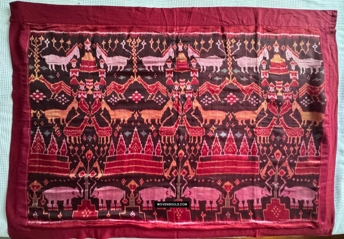 222 SOLD Silk Pidan Pedan Ikat Buddhist Figurative Textile Art from Ca ...