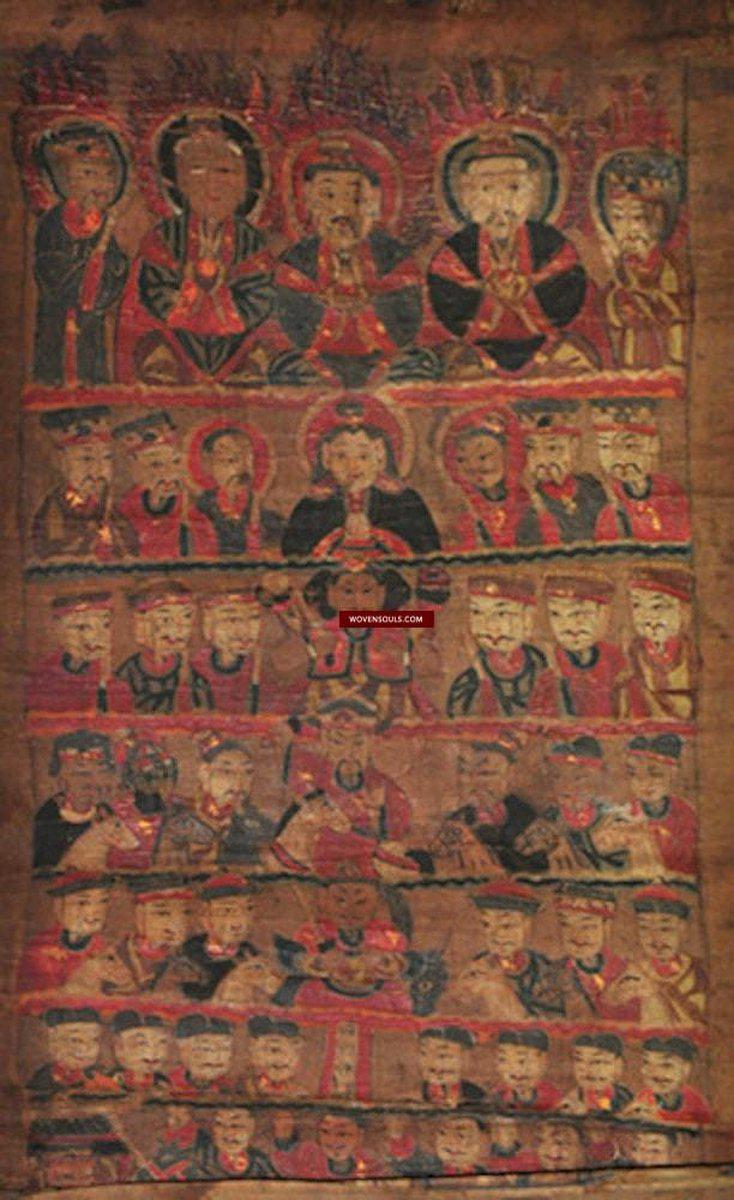 289 Antique Yao Daoist Ritual Scroll Painting from – WOVENSOULS Antique ...