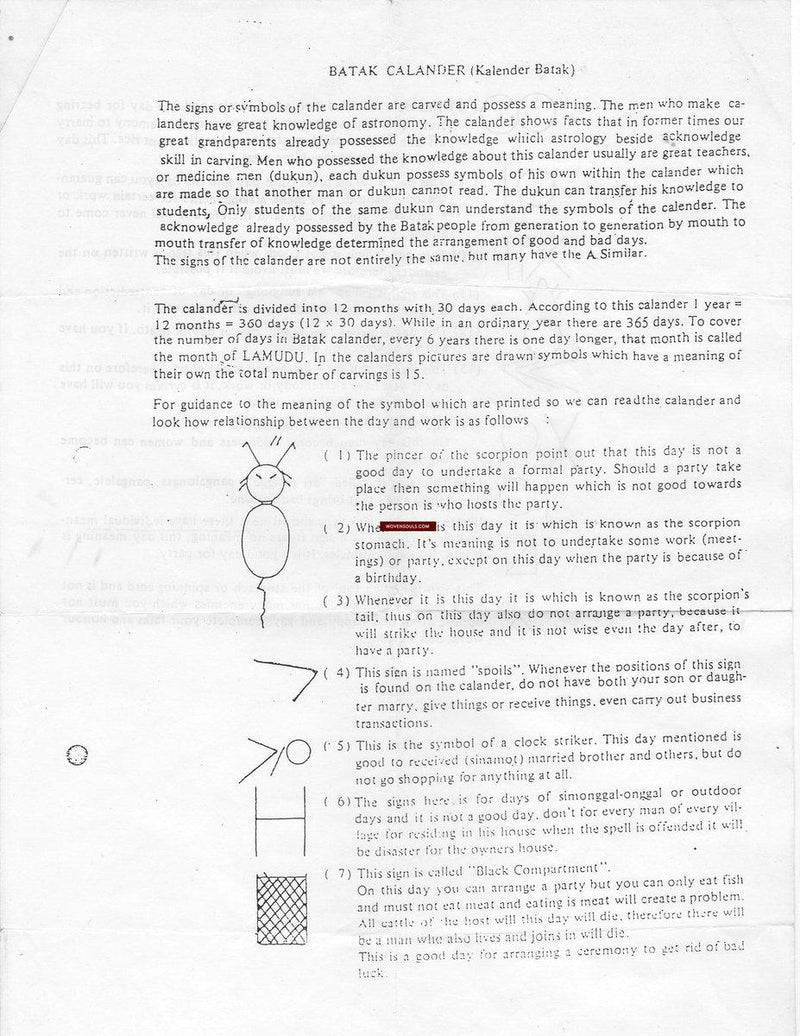 305 SOLD Antique Batak Shaman Calendar Folk Art - WOVENSOULS Antique ...