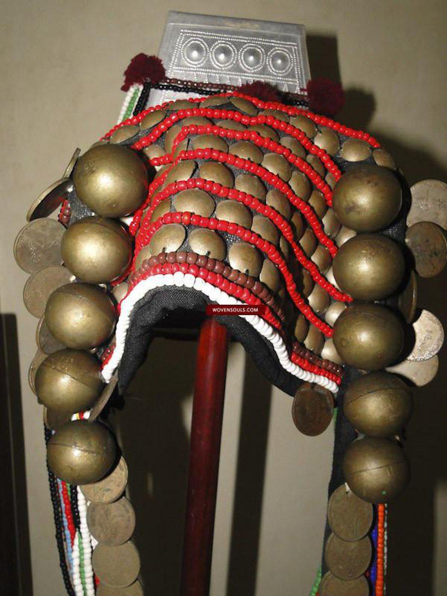 307 Vintage Akha Head Dress Signature of Identity - WOVENSOULS Antique ...