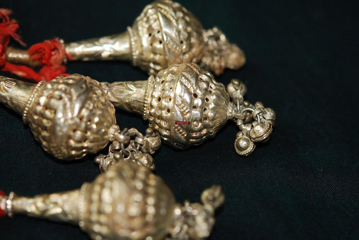 322 Old Silver Nuptial Bedsheet Ties Ornament - Set - WOVENSOULS ...