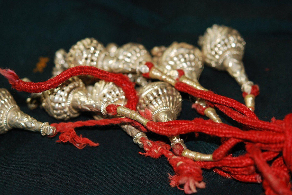 322 Old Silver Nuptial Bedsheet Ties Ornament - Set - WOVENSOULS ...