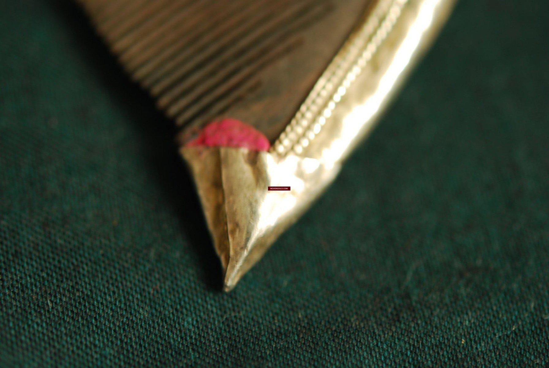 326 Old Silver-Encased Ornamental Wooden Comb - Antique Art ...