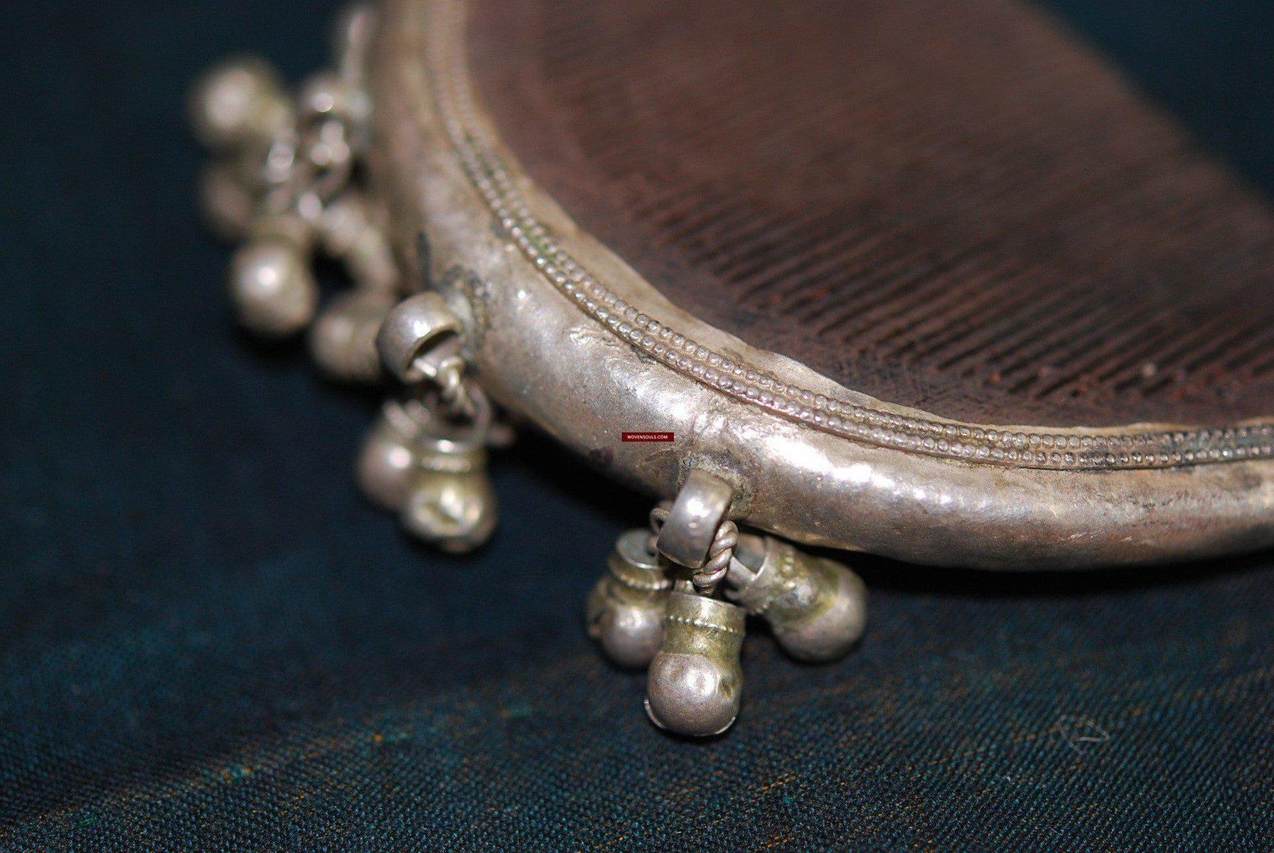 326 Old Silver-Encased Ornamental Wooden Comb - Antique Art ...