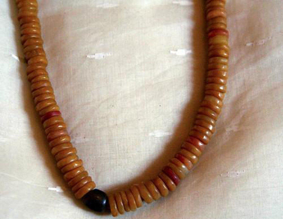 380 SOLD Old Amber(?) Beads Necklace - Antique Art - WOVENSOULS Antique ...