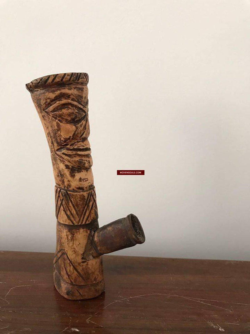 408 Old Smoking Pipe - Chillum - Cheelum from Nagaland - WOVENSOULS ...