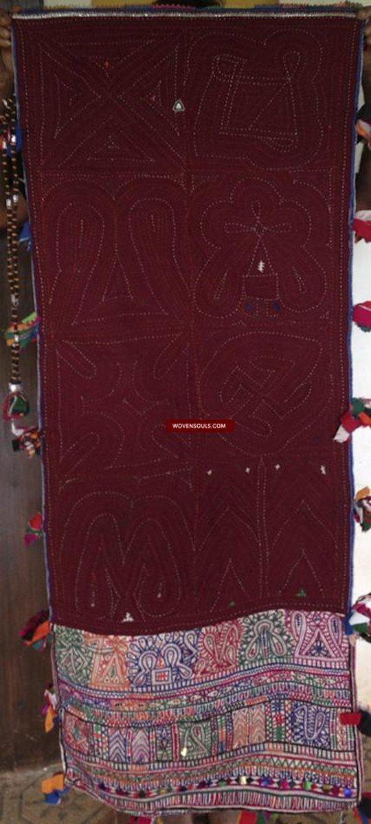 463 SOLD Large Sack Vintage Indian Tribal Textile with Embroidery ...
