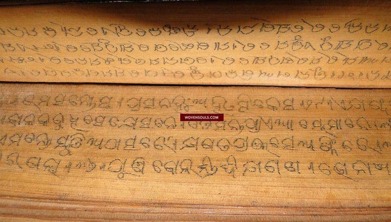 562 SOLD Old Indian Manuscript Palm Leaf Vaidya Shastra - WOVENSOULS ...