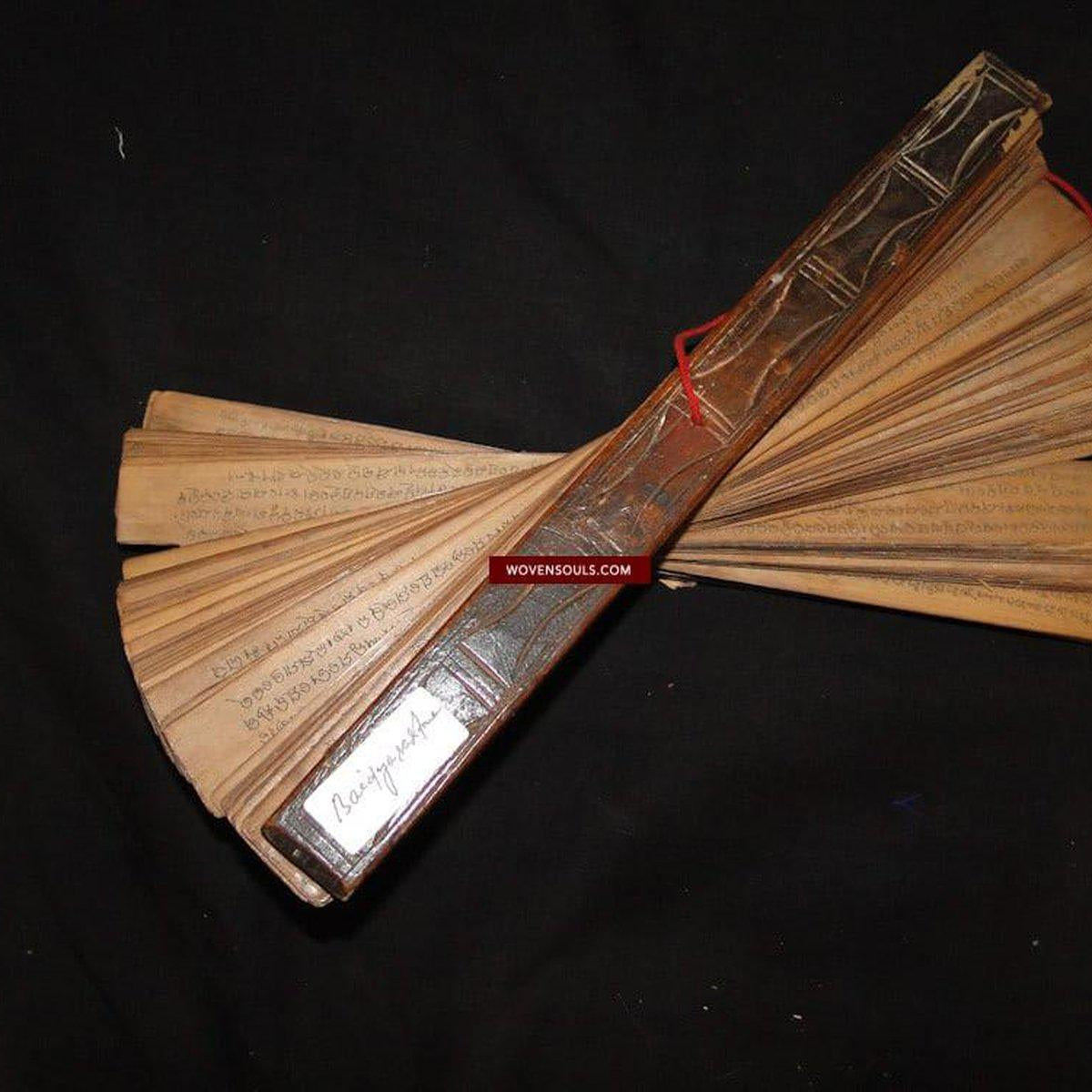 563 SOLD Old Indian Palm Leaf Manuscript - Baidya – WOVENSOULS Antique ...