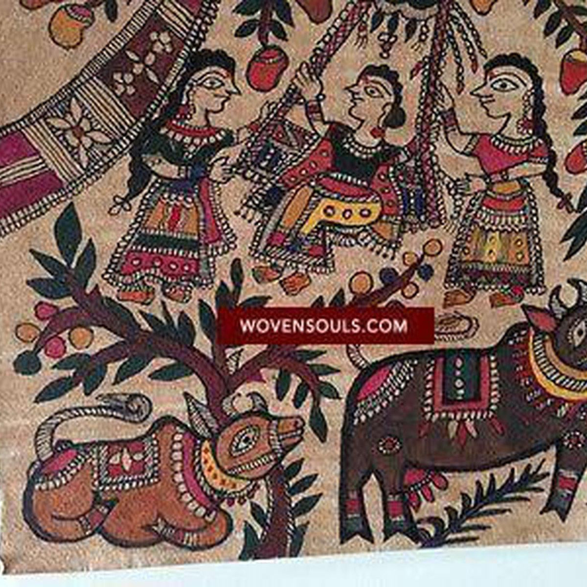 5709 - Deep Beautiful Traditional Art Painting - 'Life – WOVENSOULS ...