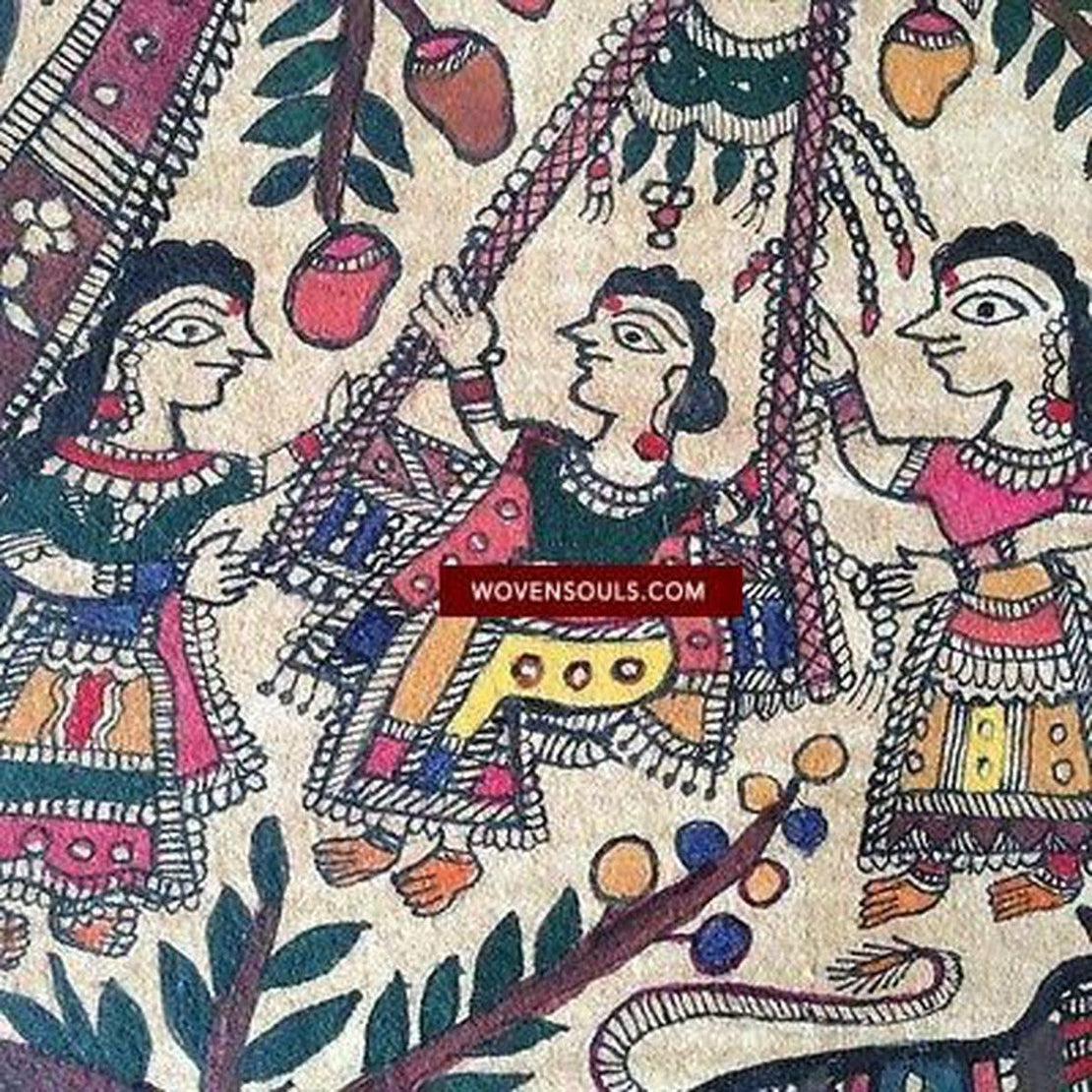5709 - Deep Beautiful Traditional Art Painting - 'Life – WOVENSOULS ...